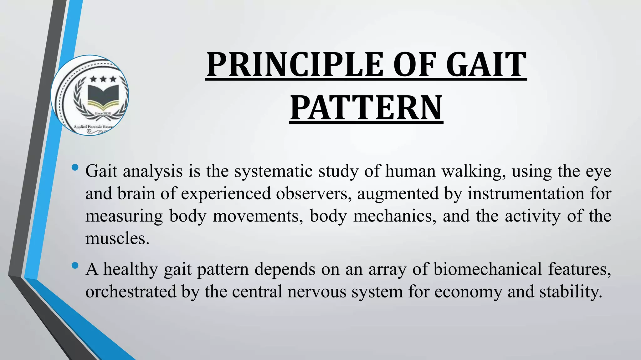 GAIT PATTERN ANALYSIS | PPTX