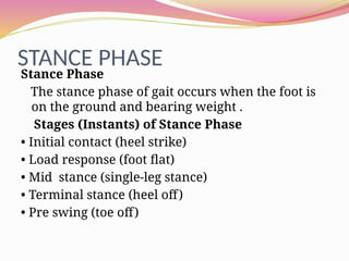 GAIT in Biomechanics along with abnormal gait | PPTX