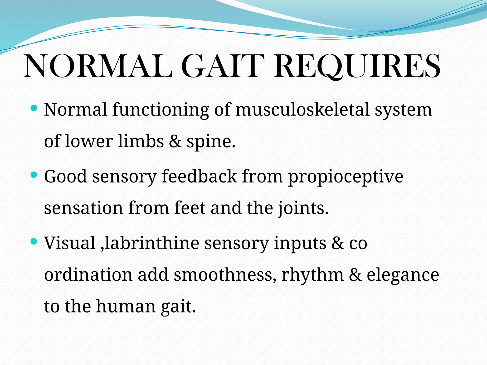 BIOMECHANICS OF gait and gait cycle and gait analysis | PPTX