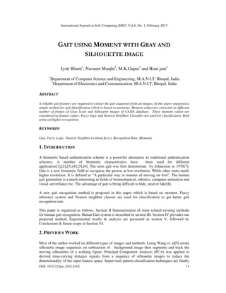 Gait using moment with gray and | PDF