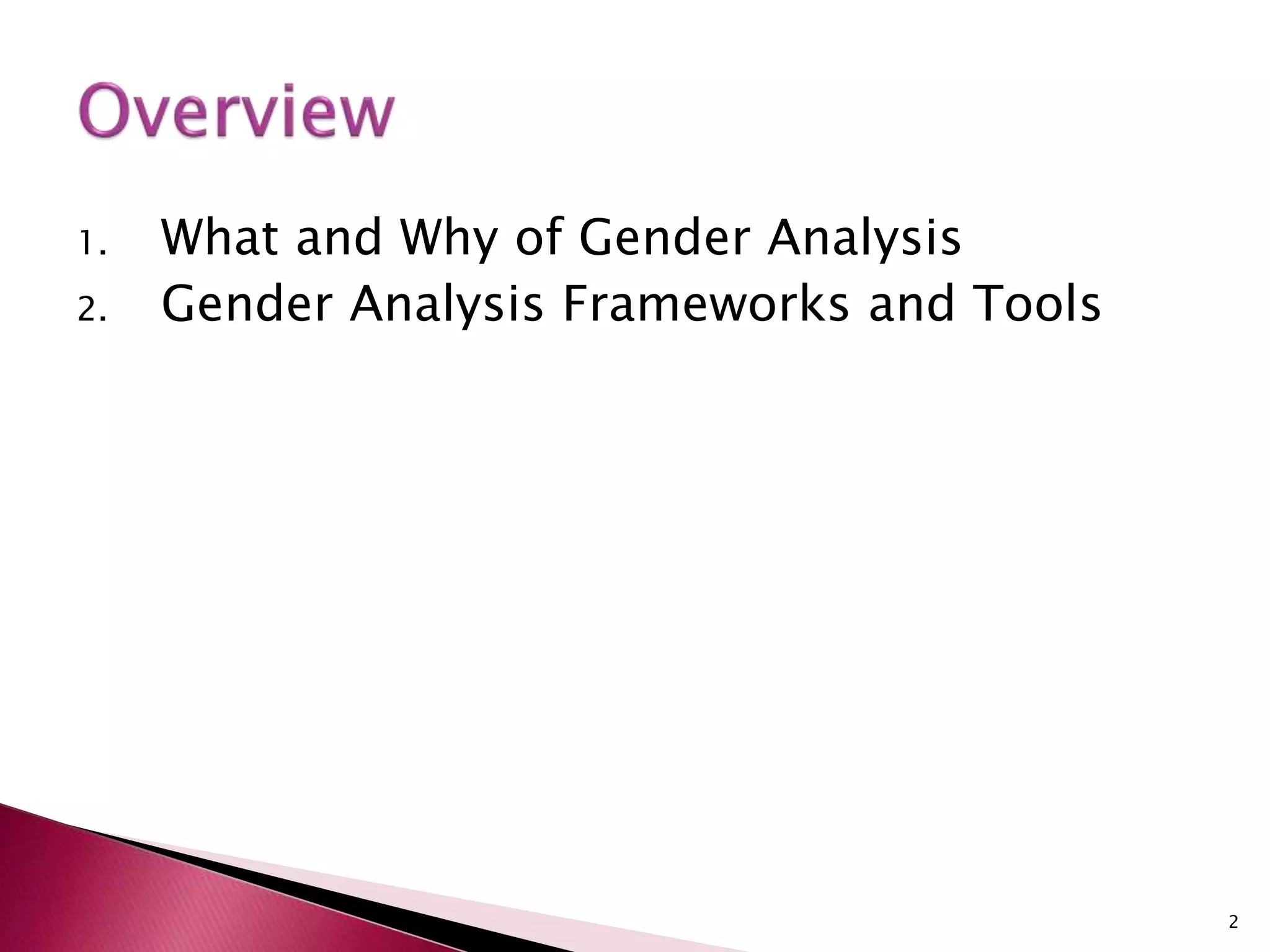 Gender Analysis | PPTX