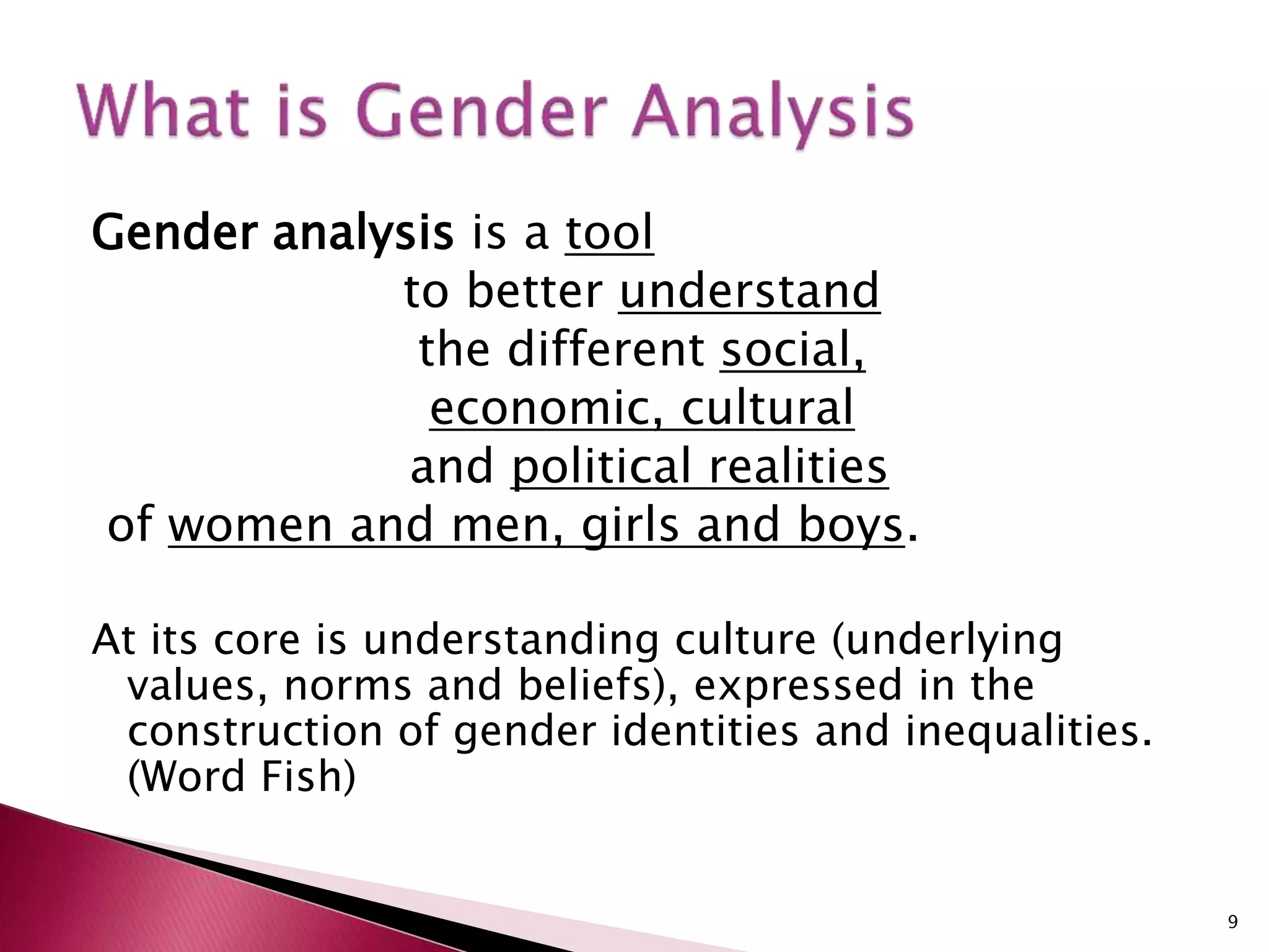 Gender Analysis | PPTX