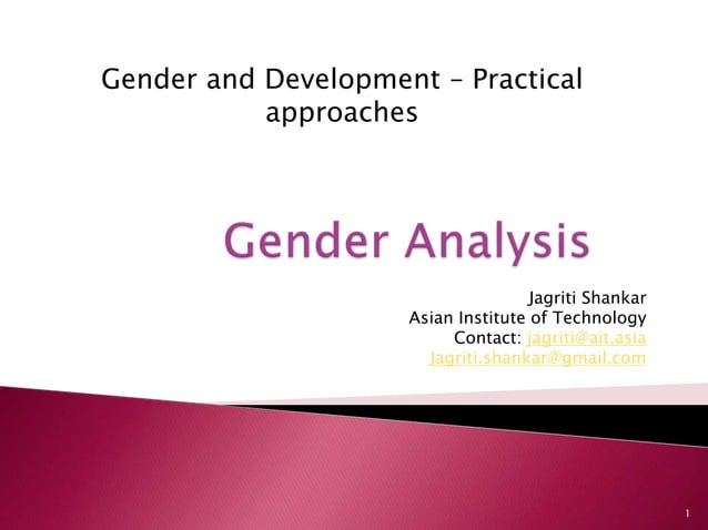Gender Analysis | PPTX | Men\'s Health | Healthy Living