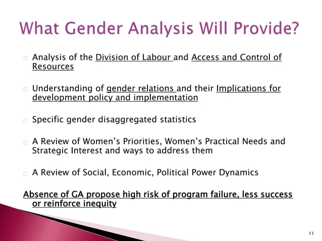 Gender Analysis | PPTX | Men\'s Health | Healthy Living