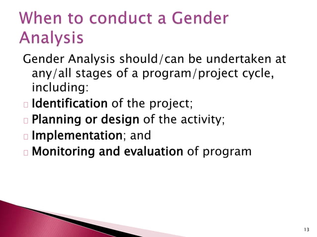 Gender Analysis | PPTX | Men\'s Health | Healthy Living