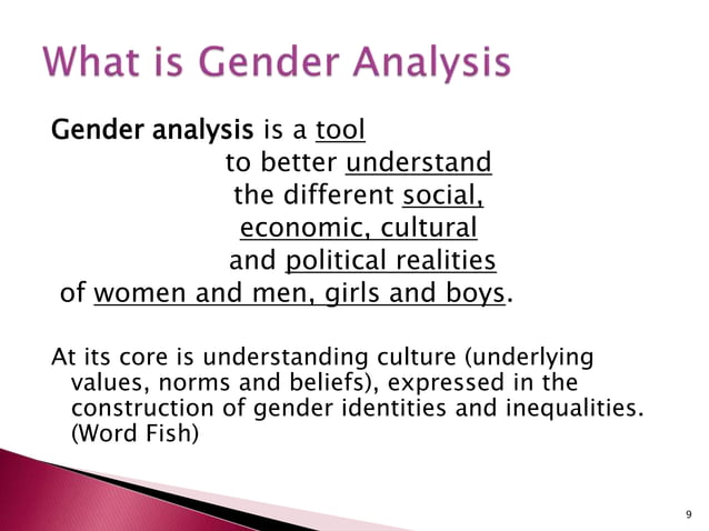 Gender Analysis | PPTX | Men\'s Health | Healthy Living