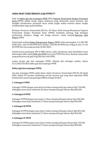 INFO GAJI PPPK 2023 | DOCX