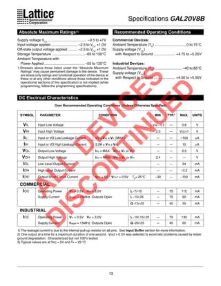 Gal20 v8datasheet | PDF | Consumer Electronics | Technology & Computing