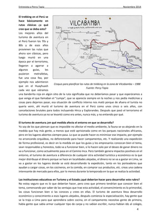 Entrevista a Percy Tapia | PDF | South America Travel | Travel Locations