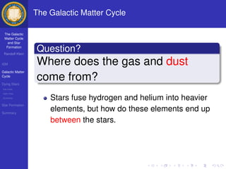 Galaxy Forum USA - Galactic matter cycles | PDF
