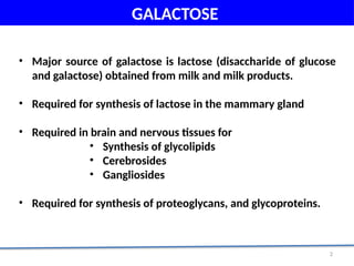 Galactose metabolism and it's disorder (galactosemia) | PPTX