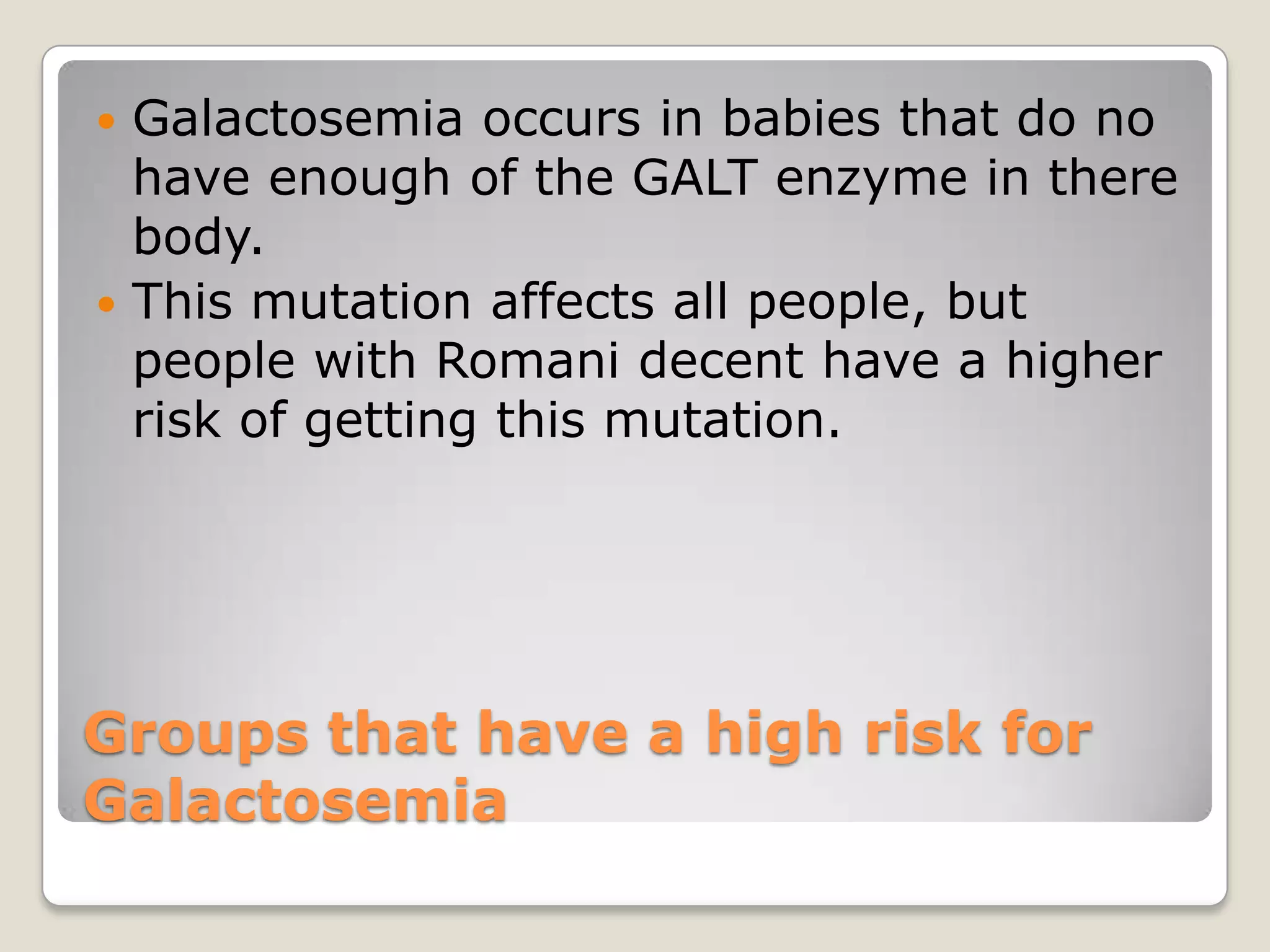 Galactosemia | PPTX