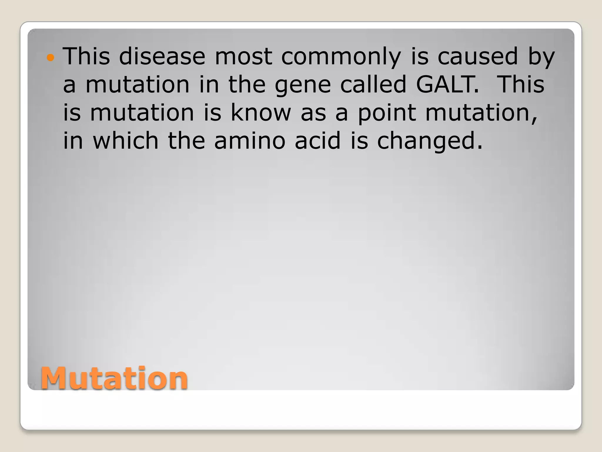 Galactosemia | PPTX