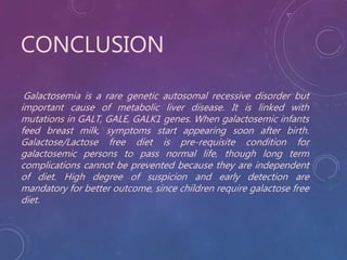 Galactosemia | PPTX