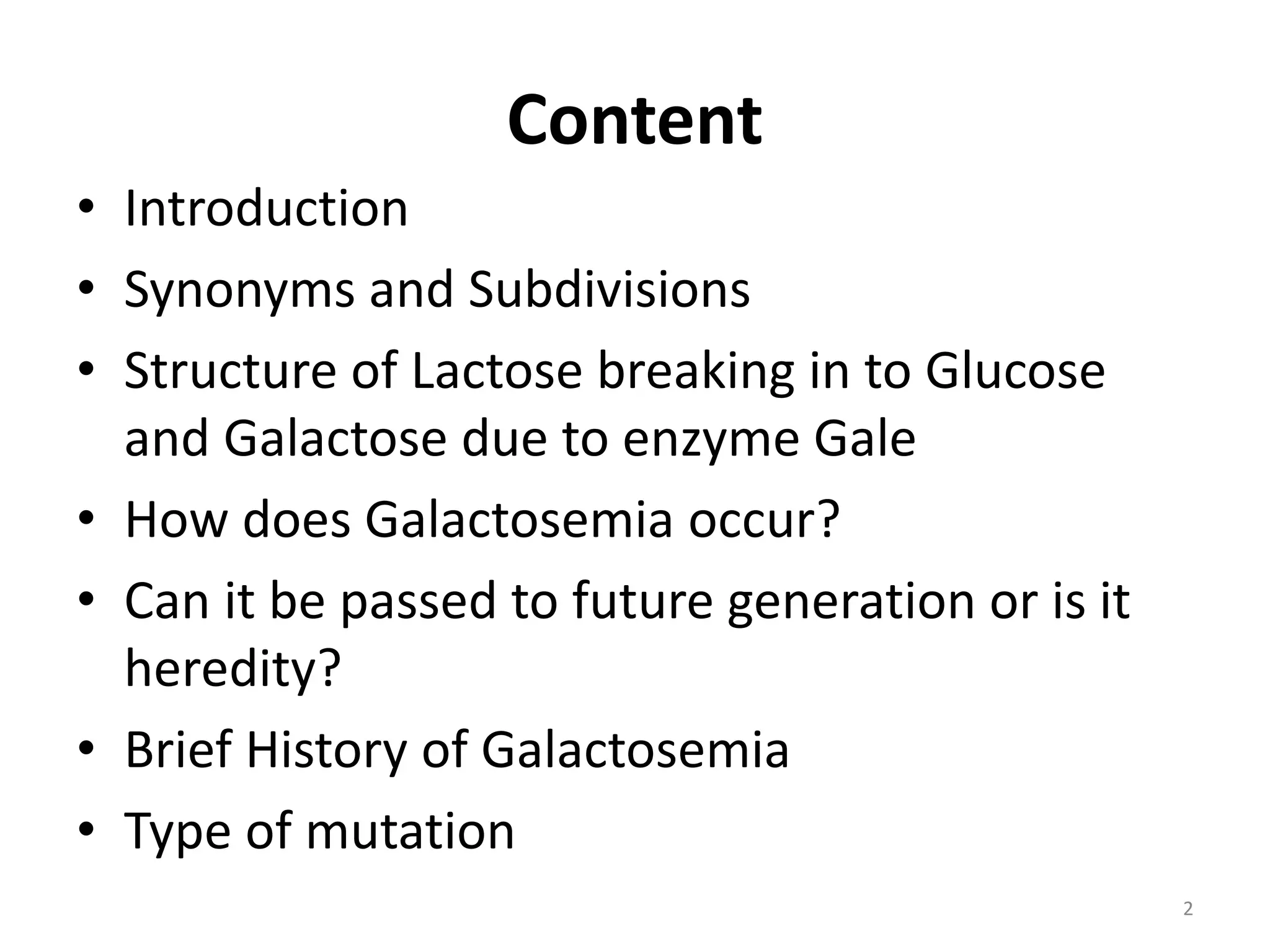 Galactosemia | PPTX