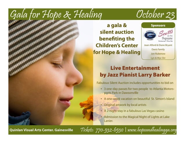 Children's Center for Hope & Healing Gala flyer 11 x 8.5 | PPT