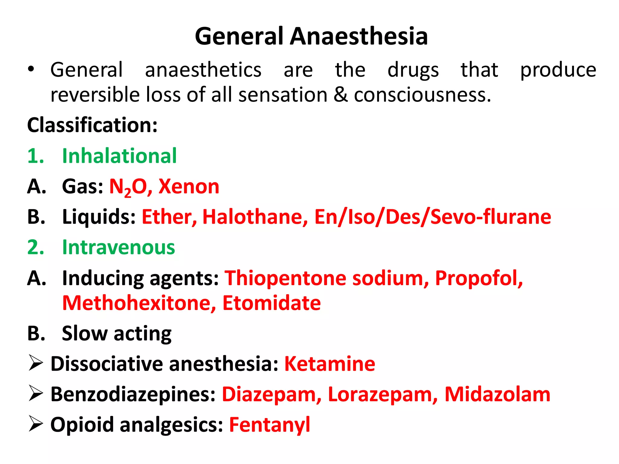 general anaesthesia | PPTX
