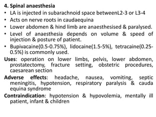 General Anaesthetics and Local Anaesthetics | PPTX