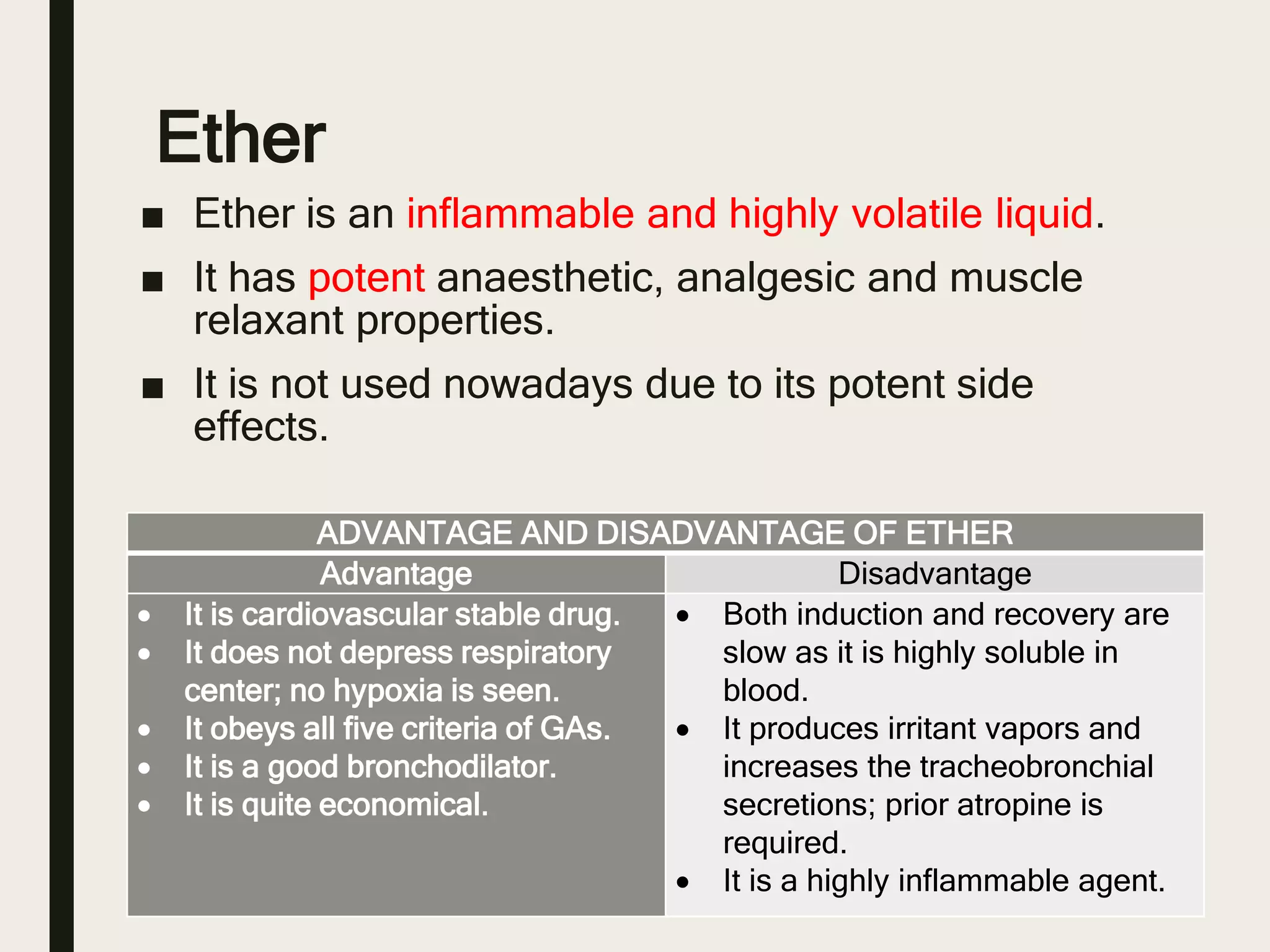 anaesthetics | PPTX