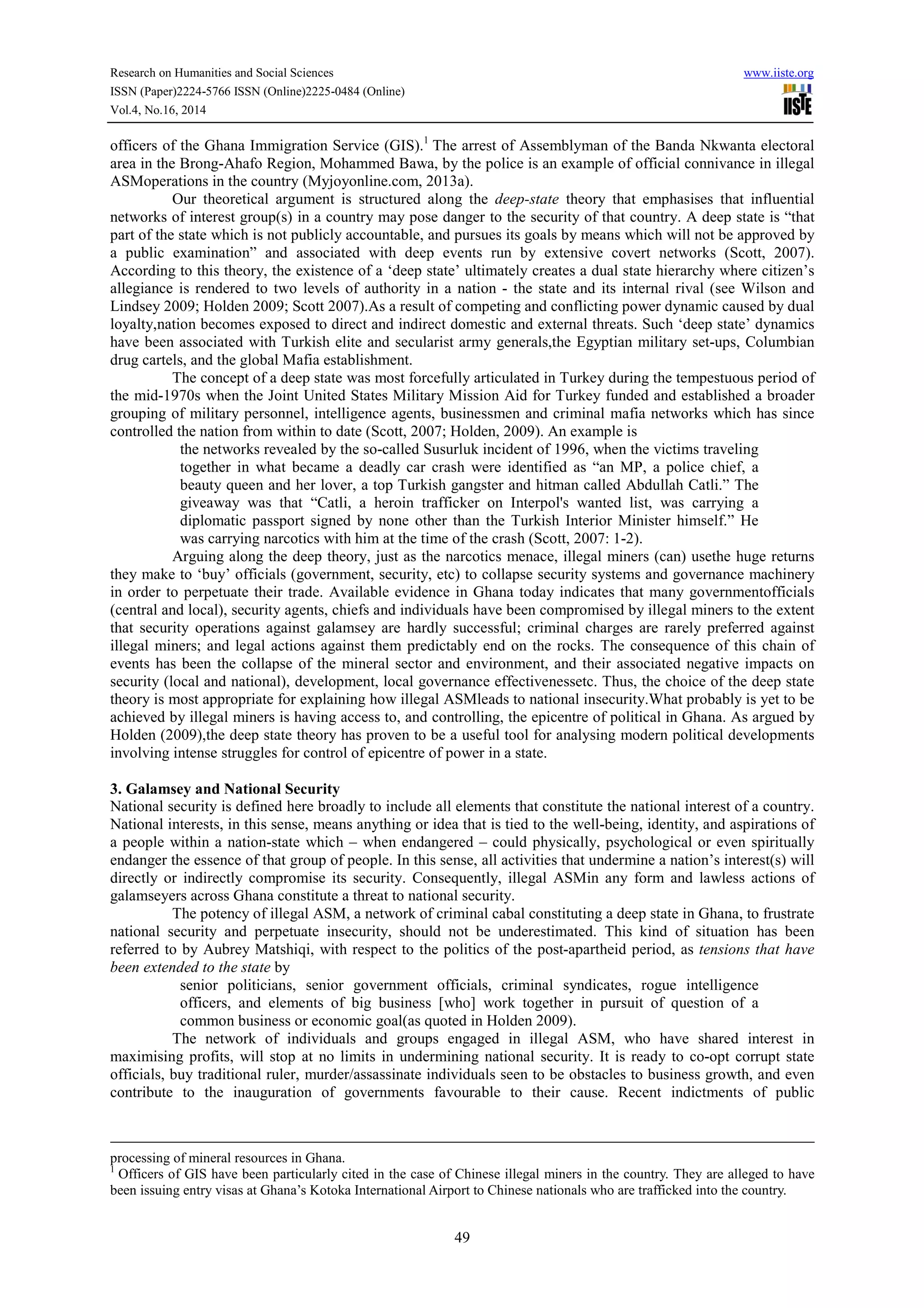 Galamsey and the making of a deep state in ghana | PDF