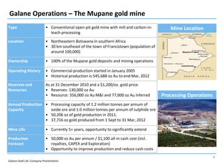 Galane gold company presentation | PDF