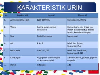 karakteristik urin normal by yosafat galang m | PPT