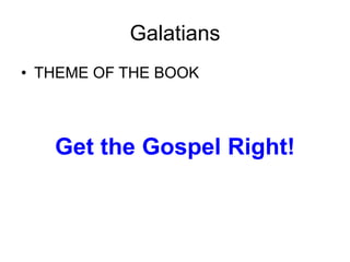 Galatians ~ Overview Pt. 1 | PPT