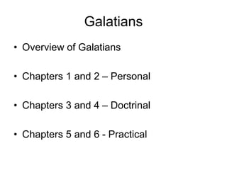 Galatians ~ Overview Pt. 1 | PPT