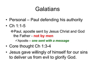 Galatians Overview Pt 1 Ppt