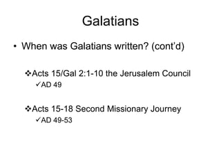 Galatians ~ Overview Pt. 1 | PPT