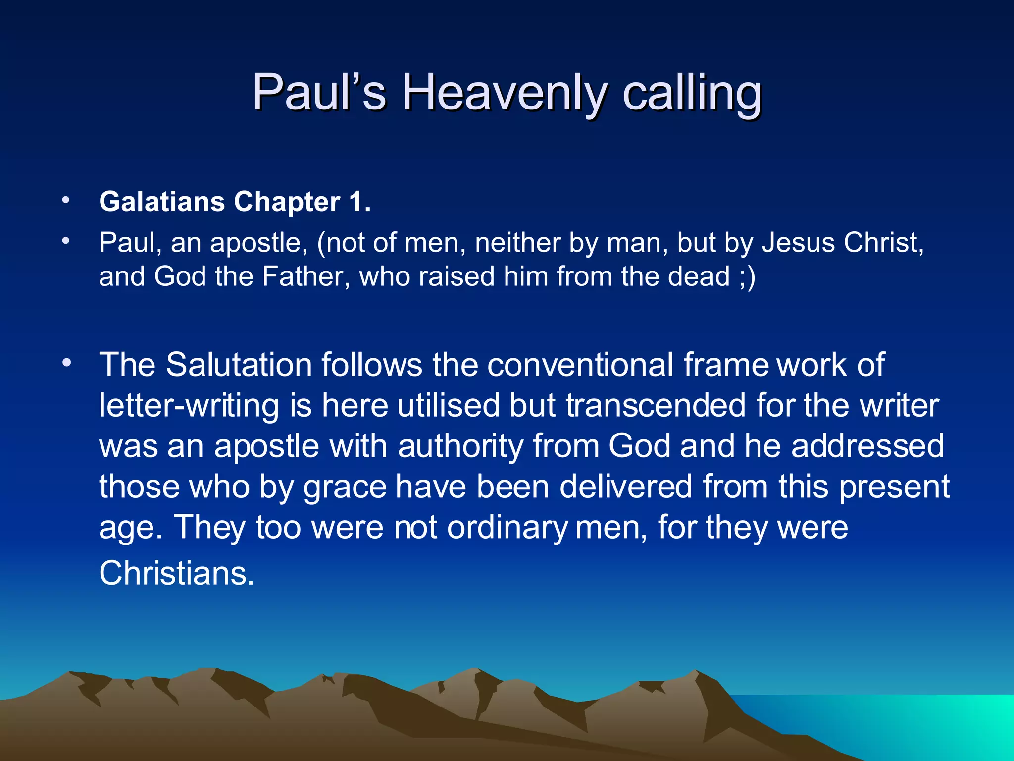 Galatians.Ppt Chapter 1. | PPT