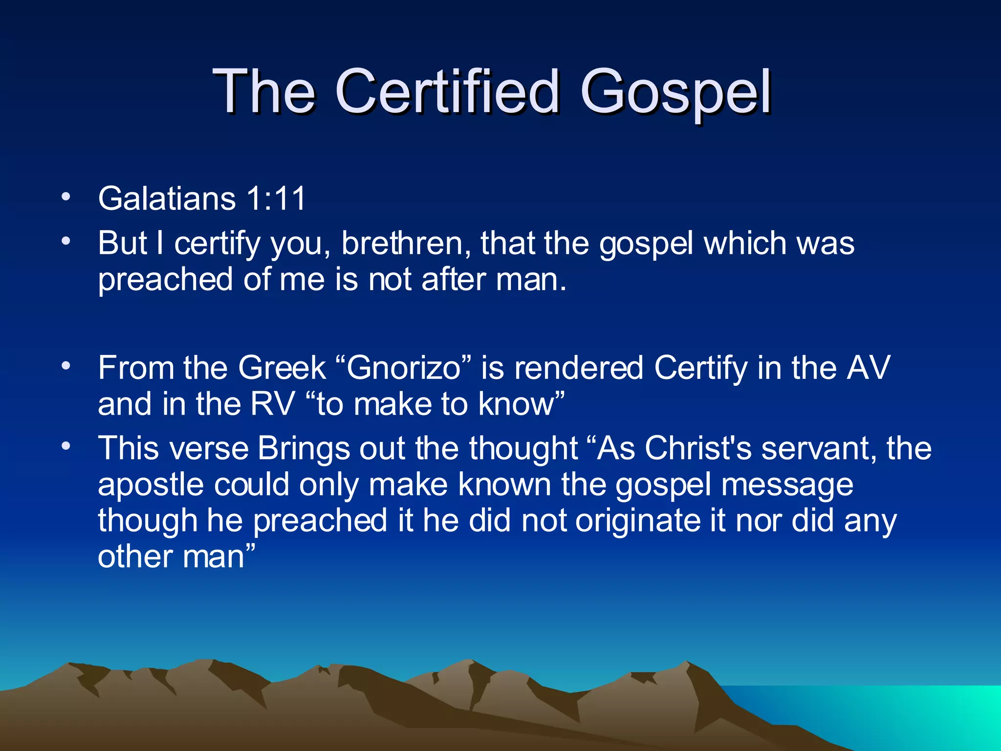 Galatians.Ppt Chapter 1. | PPT