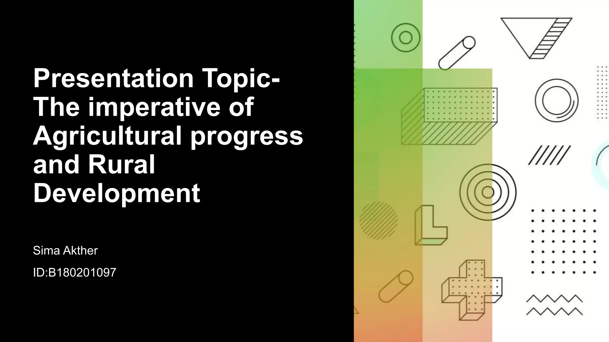 Agricultural and Rural development .pptx
