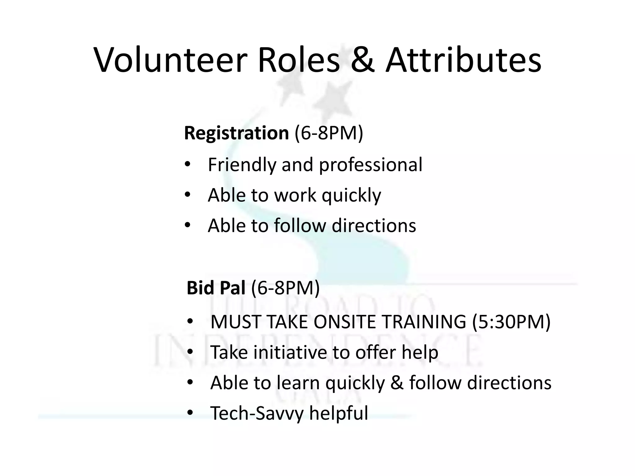 Gala volunteer orientation take2 | PPTX