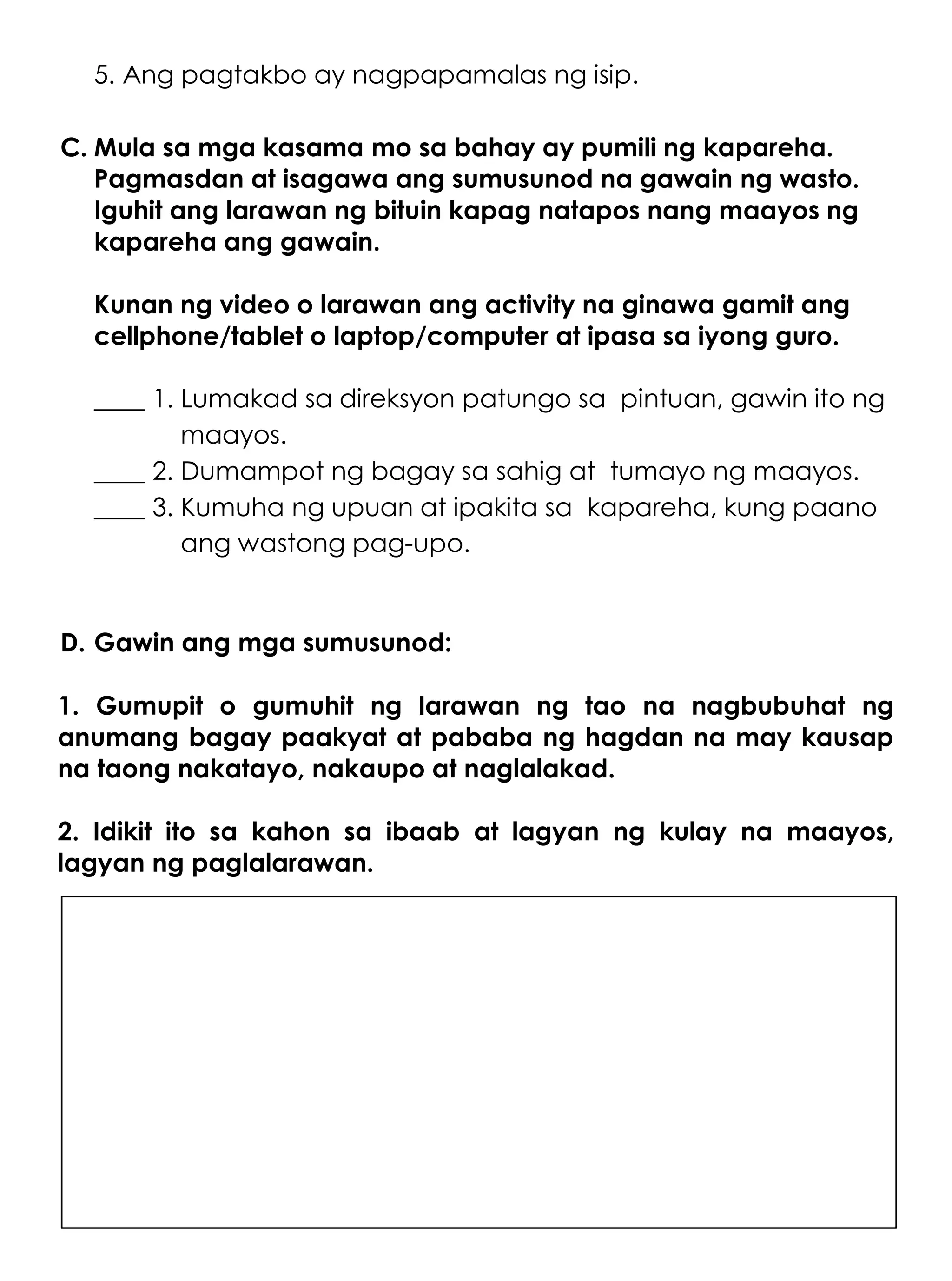 Galaw ng katawan | PDF