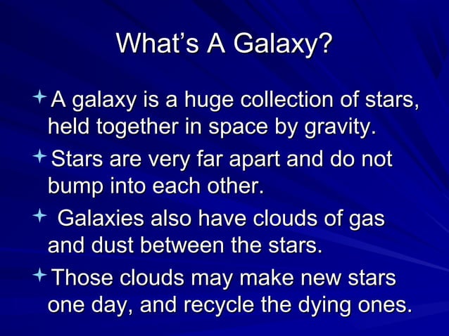 Galaxies for a 4th to 6th graders | PPT