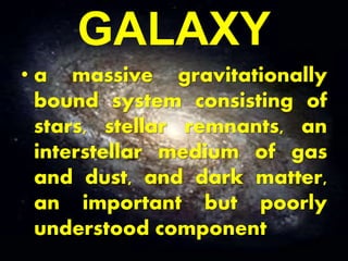 Galaxy and its kinds | PPTX