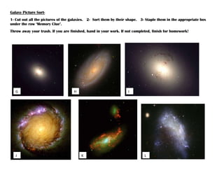 Galaxy Picture Sort | PPT