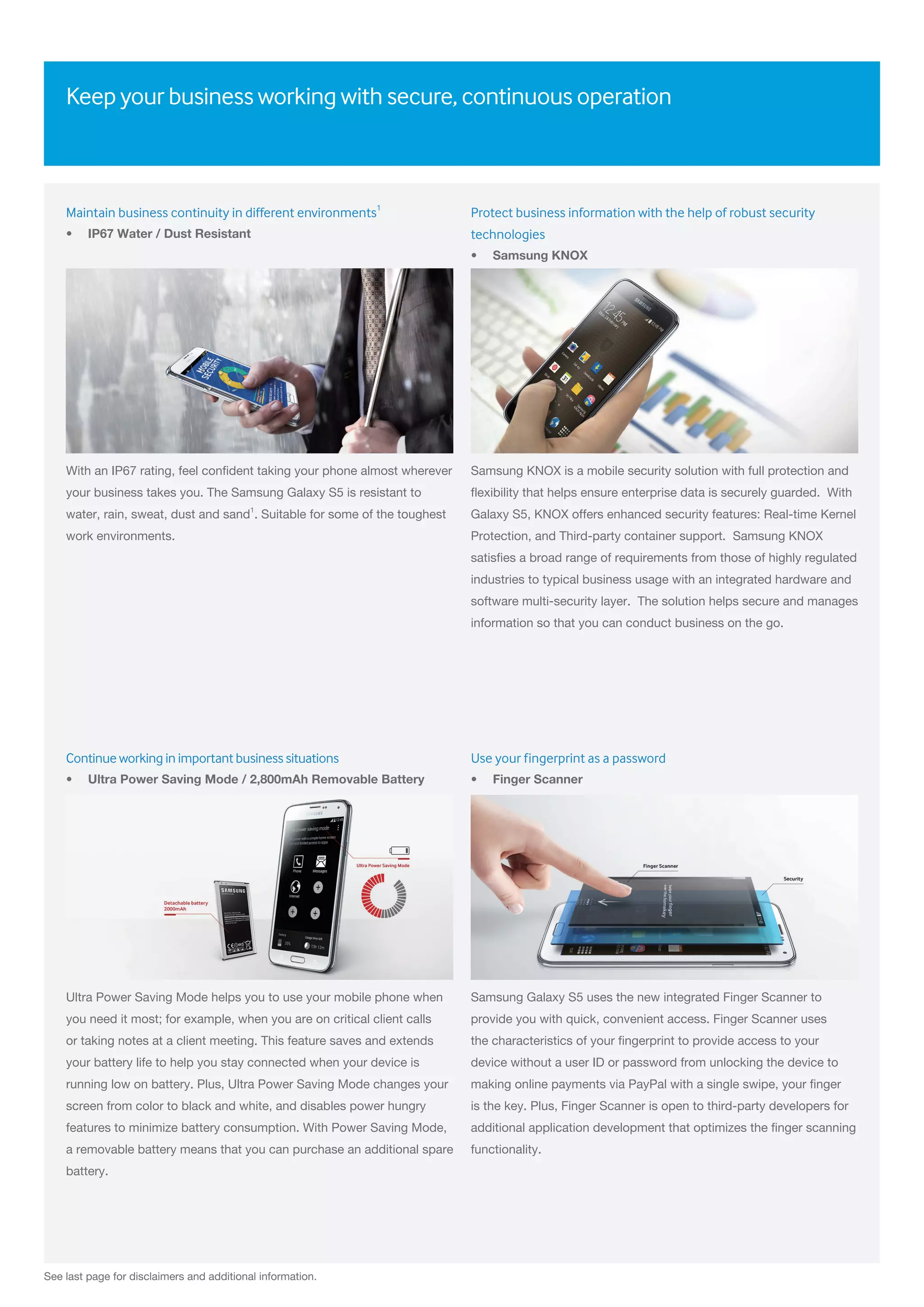 Samsung Galaxy S5 brochure | PDF