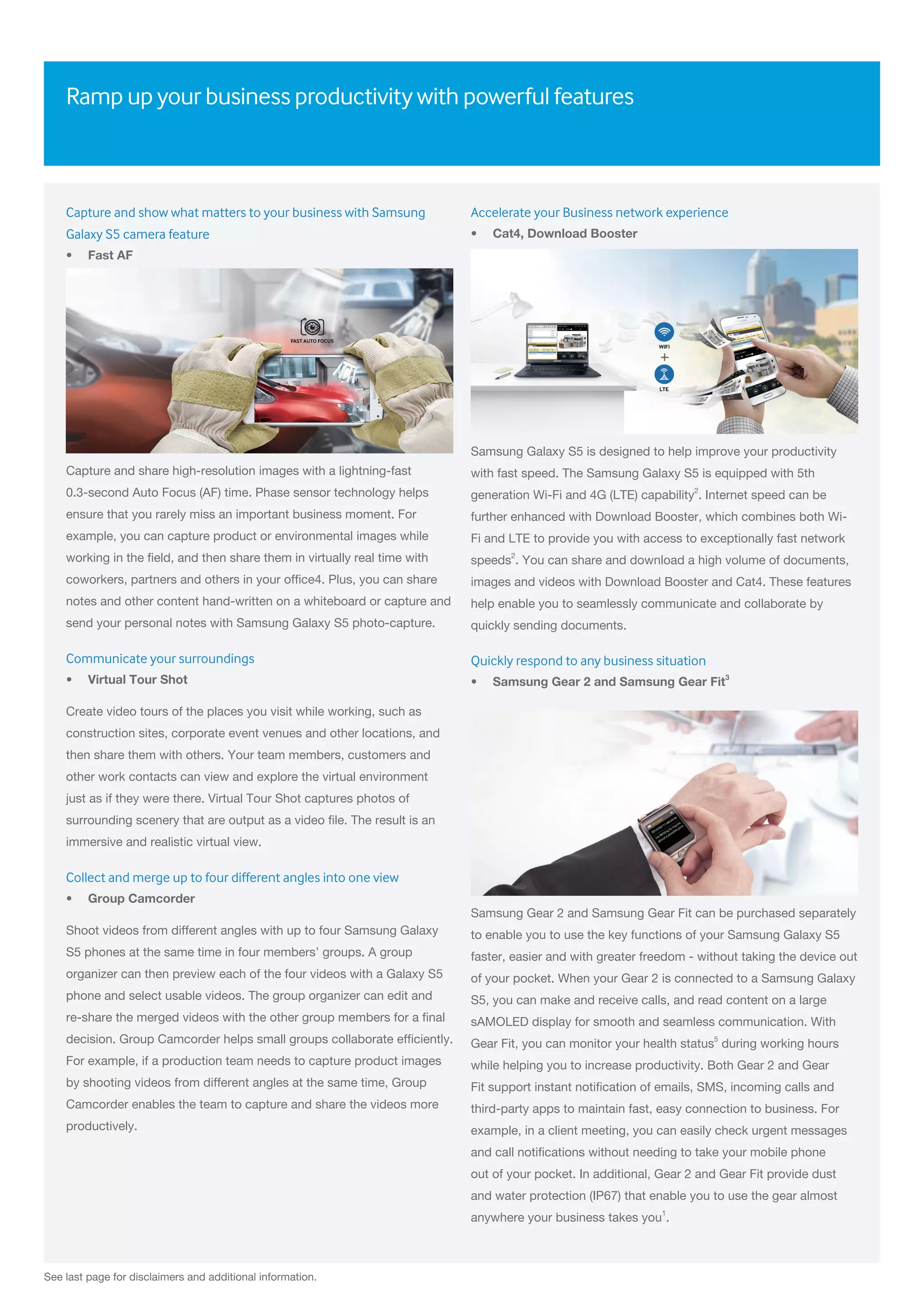 Samsung Galaxy S5 brochure | PDF