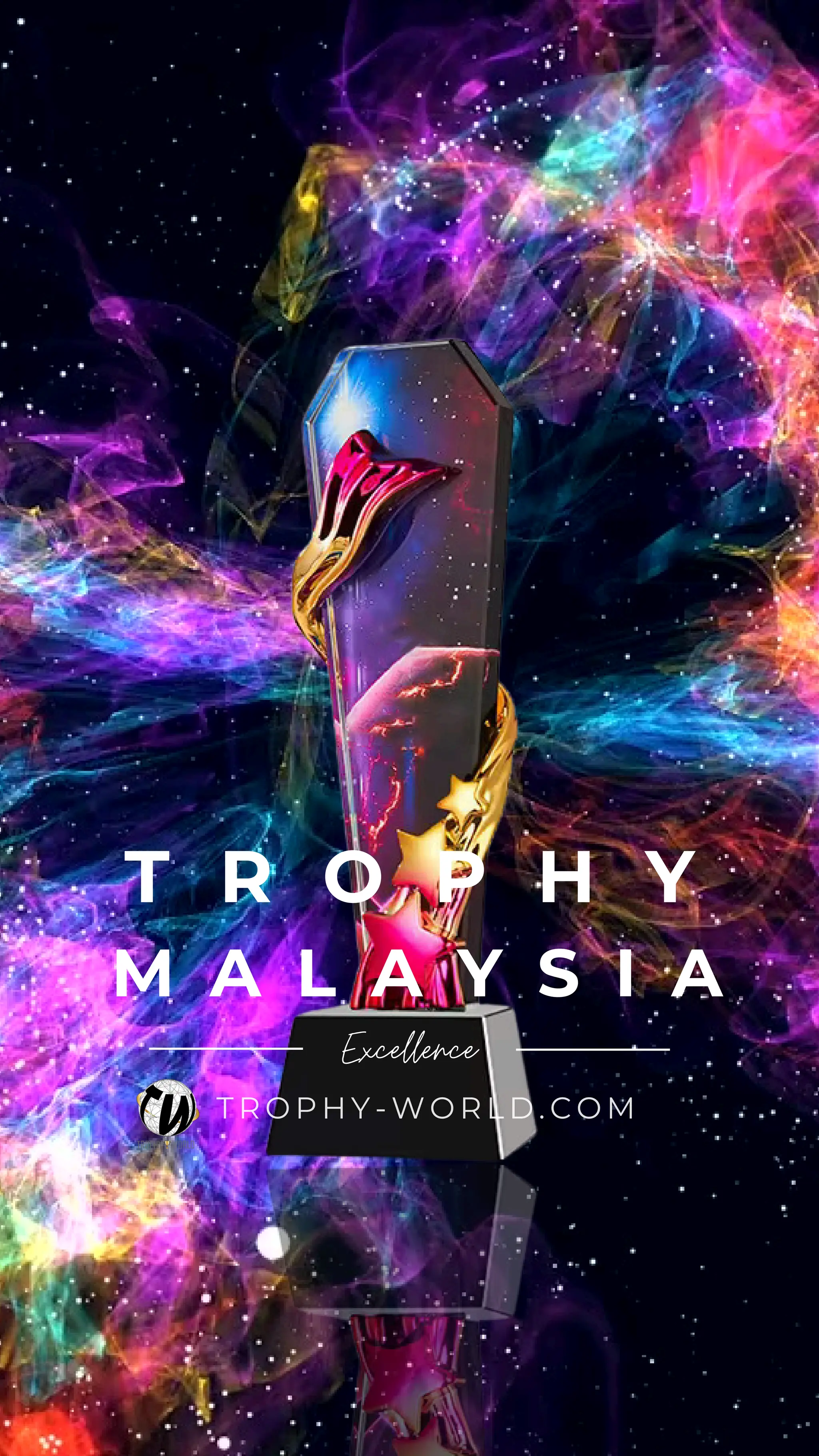 Galaxy Star Crystal Trophy at Trophy-World Malaysia | Custom Trophies ...