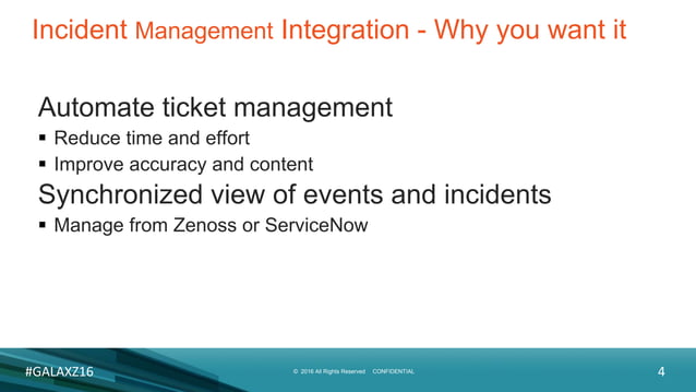 Zenoss & ServiceNow Integration - Incident Management & CMDB | PPTX ...