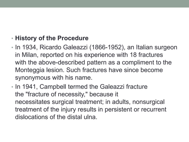 Galeazzi Fracture | PPTX