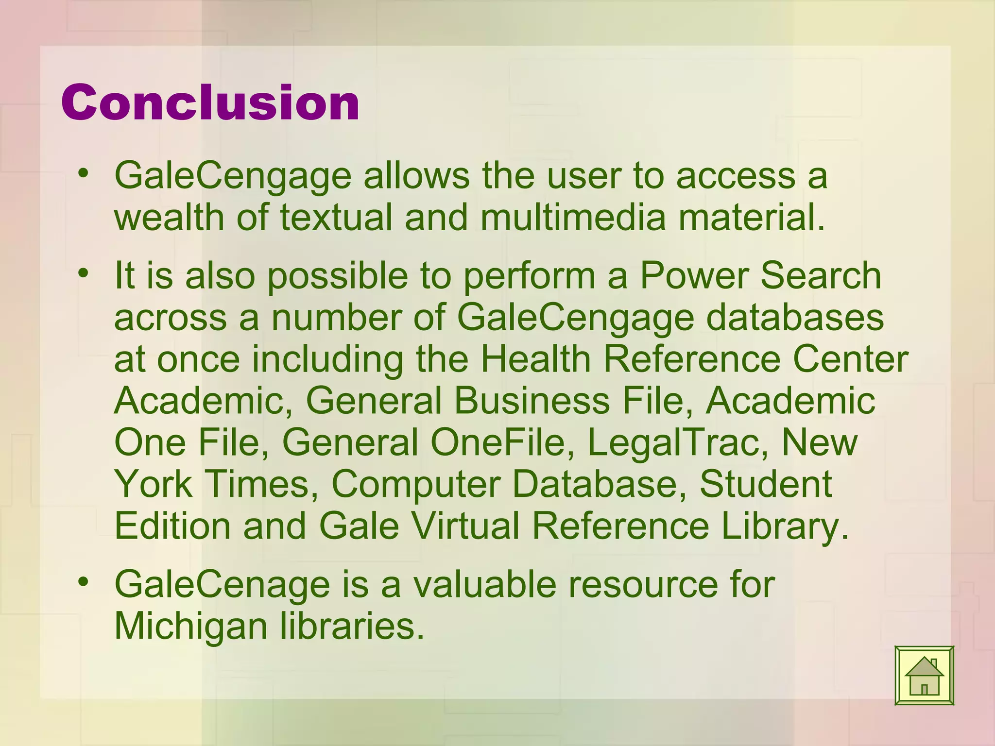 Gale cengage | PPT