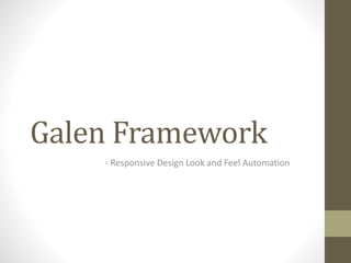 Galenframework | PPT