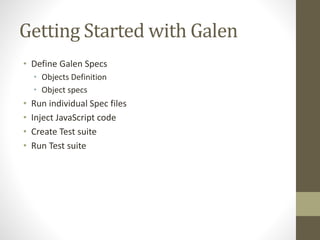 Galenframework | PPT