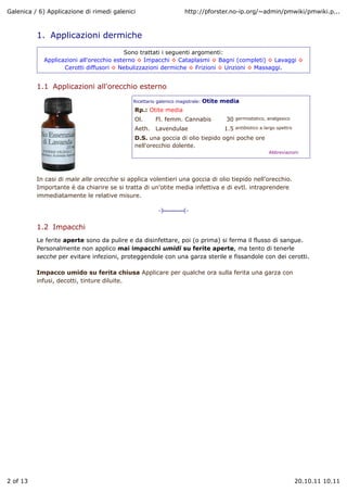 Applicazione di rimedi galenici | PDF