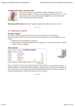 Applicazione di rimedi galenici | PDF