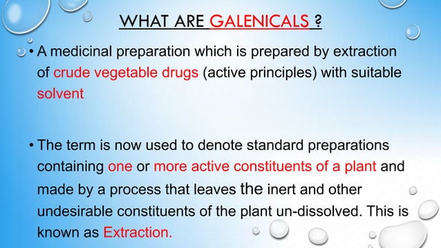 Galenicals | PPTX