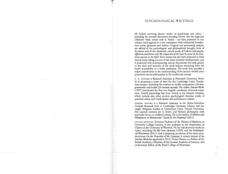 Galen Psychological Writings (Peter N. Singer, Daniel Davies, Vivian ...